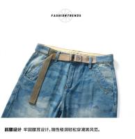 China Washed Mid Waist Regular Fit wholesale skinny jeans mens Urban Fashion Slight Stretch Custom (P473) for sale