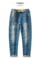 China Washed Mid Waist Regular Fit wholesale skinny jeans mens Urban Fashion Slight Stretch Custom (P473) for sale