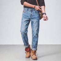 China Washed Washed Mid Waist Regular Fit wholesale skinny jeans mens Urban Fashion Slight Stretch Custom (P472) for sale