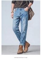 China Washed Washed Mid Waist Regular Fit wholesale skinny jeans mens Urban Fashion Slight Stretch Custom (P472) for sale