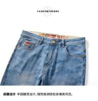 China Washed Washed Mid Waist Regular Fit wholesale skinny jeans mens Urban Fashion Slight Stretch Custom (P472) for sale