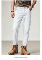 China Washed Mid Waist Cotton 35% wholesale skinny jeans mens Regular Fit Urban Fashion Custom (P470) for sale