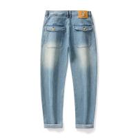 China Mid Waist Regular Fit Urban Fashion wholesale skinny jeans mens Slight Stretch Vintage Washed Custom (P468) for sale