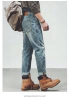 China Vintage Washed Washed Mid Waist Regular Fit Urban Fashion wholesale skinny jeans mens Slight Stretch Vintage Washed Custom (P465) for sale