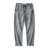 China Mid Waist Mid Waist Regular Fit Urban Fashion wholesale skinny jeans mens Slight Stretch Vintage Washed Custom (P464) for sale
