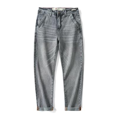 China Mid Waist Mid Waist Regular Fit Urban Fashion wholesale skinny jeans mens Slight Stretch Vintage Washed Custom (P464) for sale