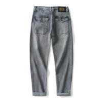 China Mid Waist Mid Waist Regular Fit Urban Fashion wholesale skinny jeans mens Slight Stretch Vintage Washed Custom (P464) for sale