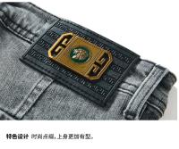 China Mid Waist Mid Waist Regular Fit Urban Fashion wholesale skinny jeans mens Slight Stretch Vintage Washed Custom (P464) for sale