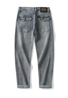 China Mid Waist Mid Waist Regular Fit Urban Fashion wholesale skinny jeans mens Slight Stretch Vintage Washed Custom (P464) for sale