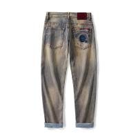 China Vintage Washed Washed Mid Waist Youth Trend Regular Fit mens pants wholesale Slight Stretch Vintage Washed Custom (P462) for sale