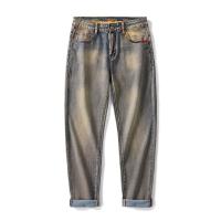 China Vintage Washed Washed Mid Waist Youth Trend Regular Fit mens pants wholesale Slight Stretch Vintage Washed Custom (P462) for sale