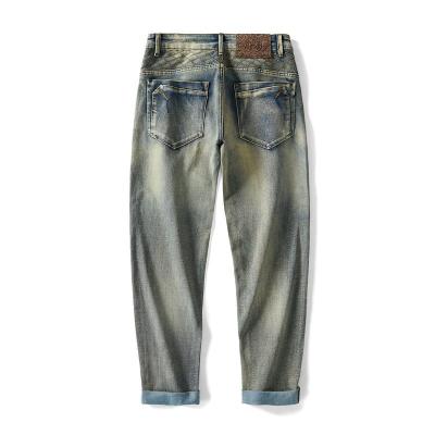 China Mid Waist Regular Fit Urban Fashion mens pants wholesale Slight Stretch Vintage Washed Custom (P461) for sale