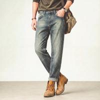 China Mid Waist Regular Fit Urban Fashion mens pants wholesale Slight Stretch Vintage Washed Custom (P461) for sale