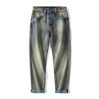 China Mid Waist Regular Fit Urban Fashion mens pants wholesale Slight Stretch Vintage Washed Custom (P461) for sale