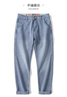 China Regular Mid Waist Regular Fit Urban Fashion wholesale skinny jeans mens Slight Stretch Vintage Washed Custom (P459) for sale