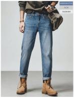 China Mid Waist Washed Mid Waist Regular Fit wholesale skinny jeans mens Urban Fashion Slight Stretch Custom (P453) for sale