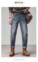 China Vintage Washed Washed Mid Waist Mid Waist Regular Fit Urban Fashion wholesale skinny jeans mens Slight Stretch Vintage Washed Custom (P452) for sale