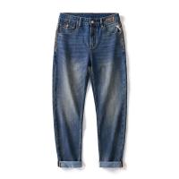 China Vintage Washed Washed Mid Waist Straight Pant Mid Waist Regular Fit Urban Fashion wholesale skinny jeans mens Slight Stretch Vintage Washed Custom (P450) for sale