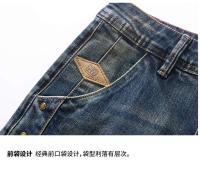 China Straight Mid Waist Youth Trend Regular Fit mens pants wholesale Slight Stretch Vintage Washed Custom (P436) for sale