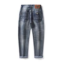 China Blue Mid Waist Youth Trend wholesale skinny jeans mens Regular Fit Slight Stretch Custom (P366) for sale