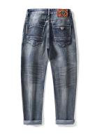 China Blue Mid Waist Youth Trend wholesale skinny jeans mens Regular Fit Slight Stretch Custom (P366) for sale