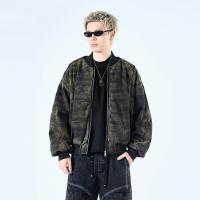 China Army Green Round Neck Ribbed Hem varsity jacket wholesale distributor Cotton 100% Long Sleeve Custom (YY-632) for sale