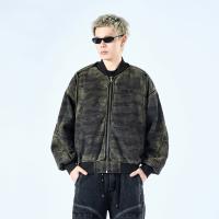 China Army Green Round Neck Ribbed Hem varsity jacket wholesale distributor Cotton 100% Long Sleeve Custom (YY-632) for sale