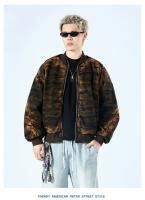 China Army Green Round Neck Ribbed Hem varsity jacket wholesale distributor Cotton 100% Long Sleeve Custom (YY-632) for sale