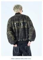 China Army Green Round Neck Ribbed Hem varsity jacket wholesale distributor Cotton 100% Long Sleeve Custom (YY-632) for sale
