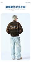 China Army Green Round Neck Ribbed Hem varsity jacket wholesale distributor Cotton 100% Long Sleeve Custom (YY-632) for sale