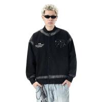 China Black Ribbed Hem Long Sleeve varsity jacket wholesale distributor Casual Style Office/Commute Custom (YY-25930) for sale