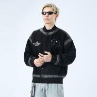 China Black Ribbed Hem Long Sleeve varsity jacket wholesale distributor Casual Style Office/Commute Custom (YY-25930) for sale