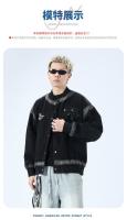 China Black Ribbed Hem Long Sleeve varsity jacket wholesale distributor Casual Style Office/Commute Custom (YY-25930) for sale