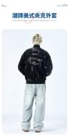 China Ribbed Hem Black Ribbed Hem Long Sleeve varsity jacket wholesale distributor Casual Style Office/Commute Custom (YY-25929) for sale