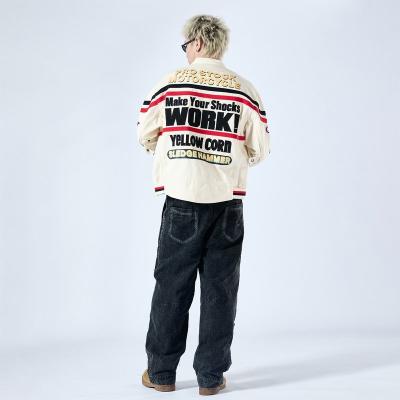 China Red Black Round Neck Fabric Hem varsity jacket wholesale distributor Minimalist Cotton 100% Custom (YY-25821) for sale