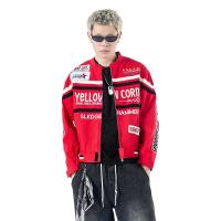 China Red Black Round Neck Fabric Hem varsity jacket wholesale distributor Minimalist Cotton 100% Custom (YY-25821) for sale