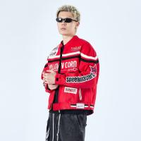 China Red Black Round Neck Fabric Hem varsity jacket wholesale distributor Minimalist Cotton 100% Custom (YY-25821) for sale
