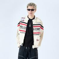 China Red Black Round Neck Fabric Hem varsity jacket wholesale distributor Minimalist Cotton 100% Custom (YY-25821) for sale