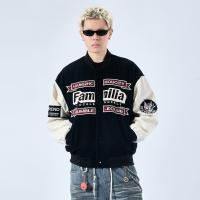 China Ribbed Hem Cotton 100% Long Sleeve varsity jacket wholesale distributor Urban Fashion Office/Commute Custom (YY-6207) for sale