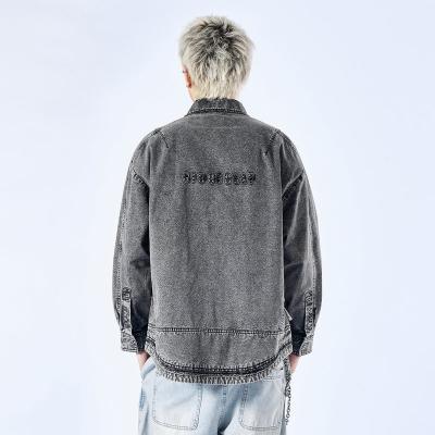 China Fabric Hem Cotton 100% Long Sleeve french workwear jacket wholesale Lapel Collar Casual Style Custom (YY-J11-2559) for sale