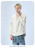 China Fabric Hem Cotton 100% Long Sleeve french workwear jacket wholesale Lapel Collar Casual Style Custom (YY-J11-2559) for sale