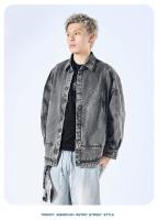 China Fabric Hem Cotton 100% Long Sleeve french workwear jacket wholesale Lapel Collar Casual Style Custom (YY-J11-2559) for sale
