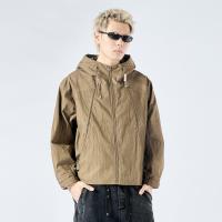 China Green Hooded Fabric Hem french workwear jacket wholesale Long Sleeve Casual Style Custom (YY-J13-2608) for sale