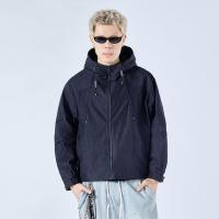 China Green Hooded Fabric Hem french workwear jacket wholesale Long Sleeve Casual Style Custom (YY-J13-2608) for sale