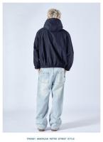 China Green Hooded Fabric Hem french workwear jacket wholesale Long Sleeve Casual Style Custom (YY-J13-2608) for sale