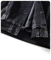 China Black Black Ribbed Hem Long Sleeve varsity jacket wholesale distributor Casual Style Office/Commute Custom (YY-25929) for sale