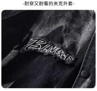 China Black Black Ribbed Hem Long Sleeve varsity jacket wholesale distributor Casual Style Office/Commute Custom (YY-25929) for sale