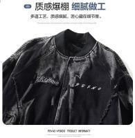 China Black Black Ribbed Hem Long Sleeve varsity jacket wholesale distributor Casual Style Office/Commute Custom (YY-25929) for sale
