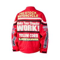 China Red Black Red Black Round Neck Fabric Hem varsity jacket wholesale distributor Minimalist Cotton 100% Custom (YY-25821) for sale