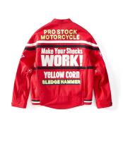 China Red Black Red Black Round Neck Fabric Hem varsity jacket wholesale distributor Minimalist Cotton 100% Custom (YY-25821) for sale